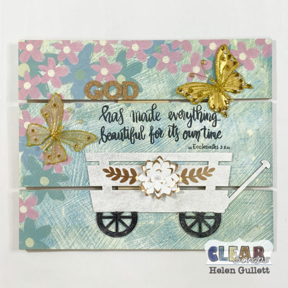 Clear Scraps | DIY Spring Wood Pallet Sign - Helen G. Designs