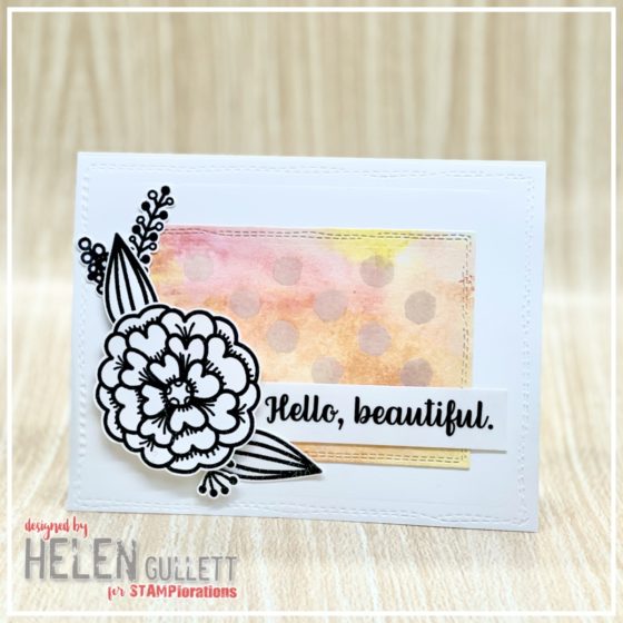 March Stencil Challenge | Hello Beautiful - Helen G. Designs