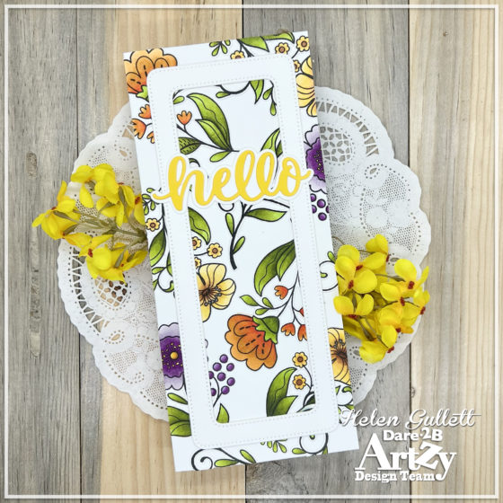 Breezy Blossom Slimline Card - Helen G. Designs