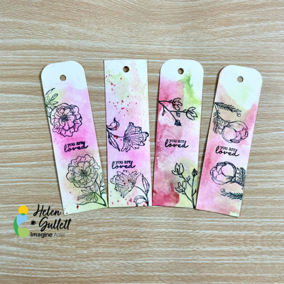 DIY Watercolored Bookmarks - Helen G. Designs