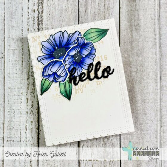 Hello | A Clean and Simple Card - Helen G. Designs